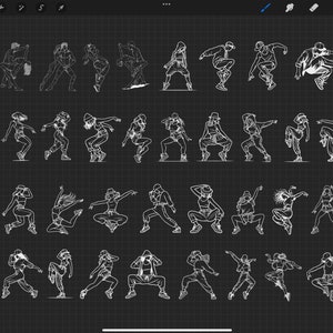Dance Poses for Procreate, Photoshop Brush and Clip Studio Paint Brush ...
