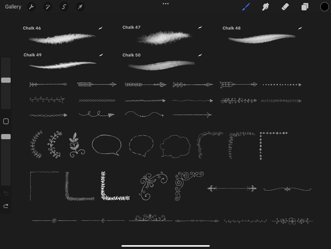 Chalk Brushes for Procreate | Realistic Chalk Effect for Illustrations ...