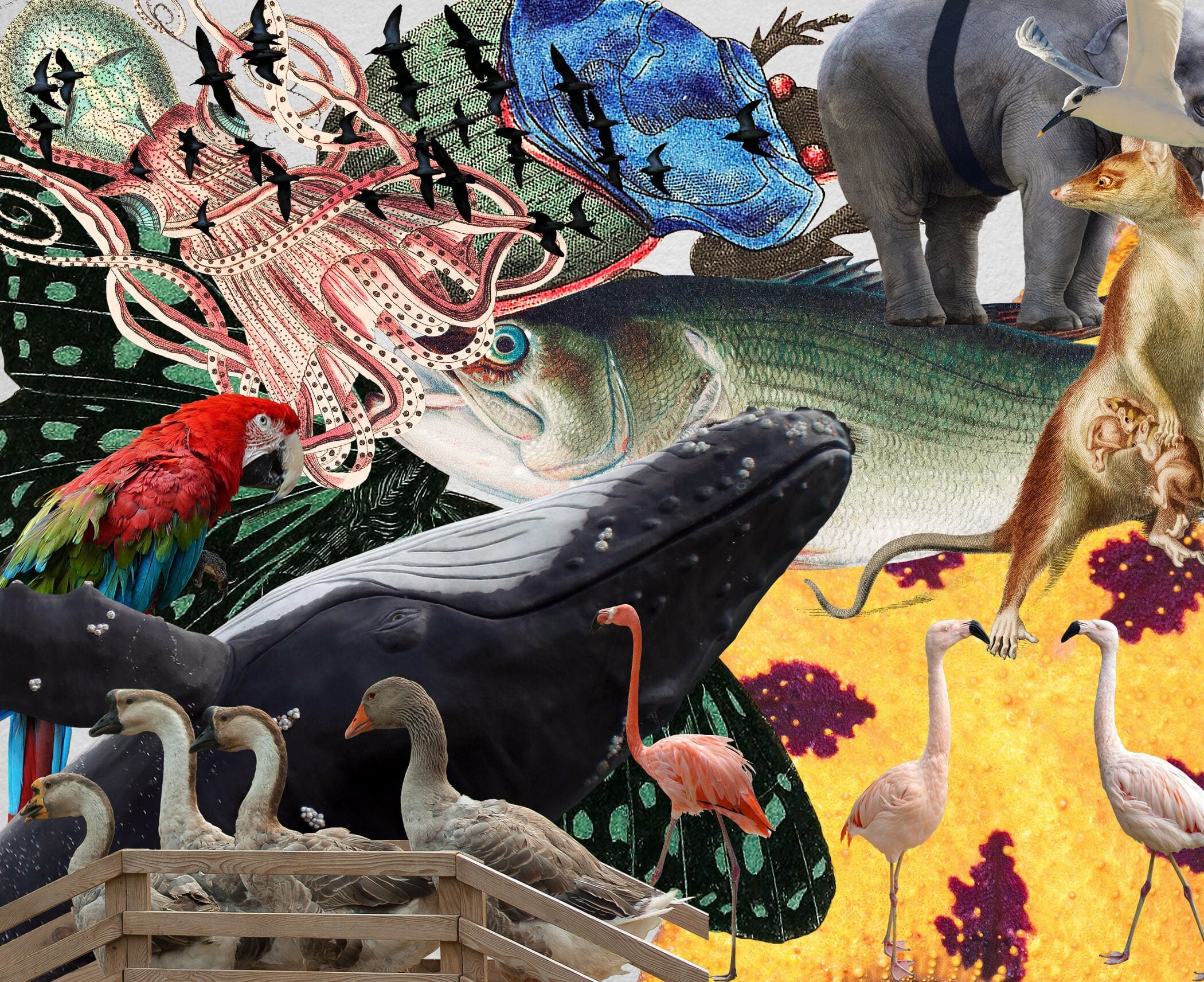 Animals Collage Creator, Over 750 Elements High Resolution Artwork PNG ...