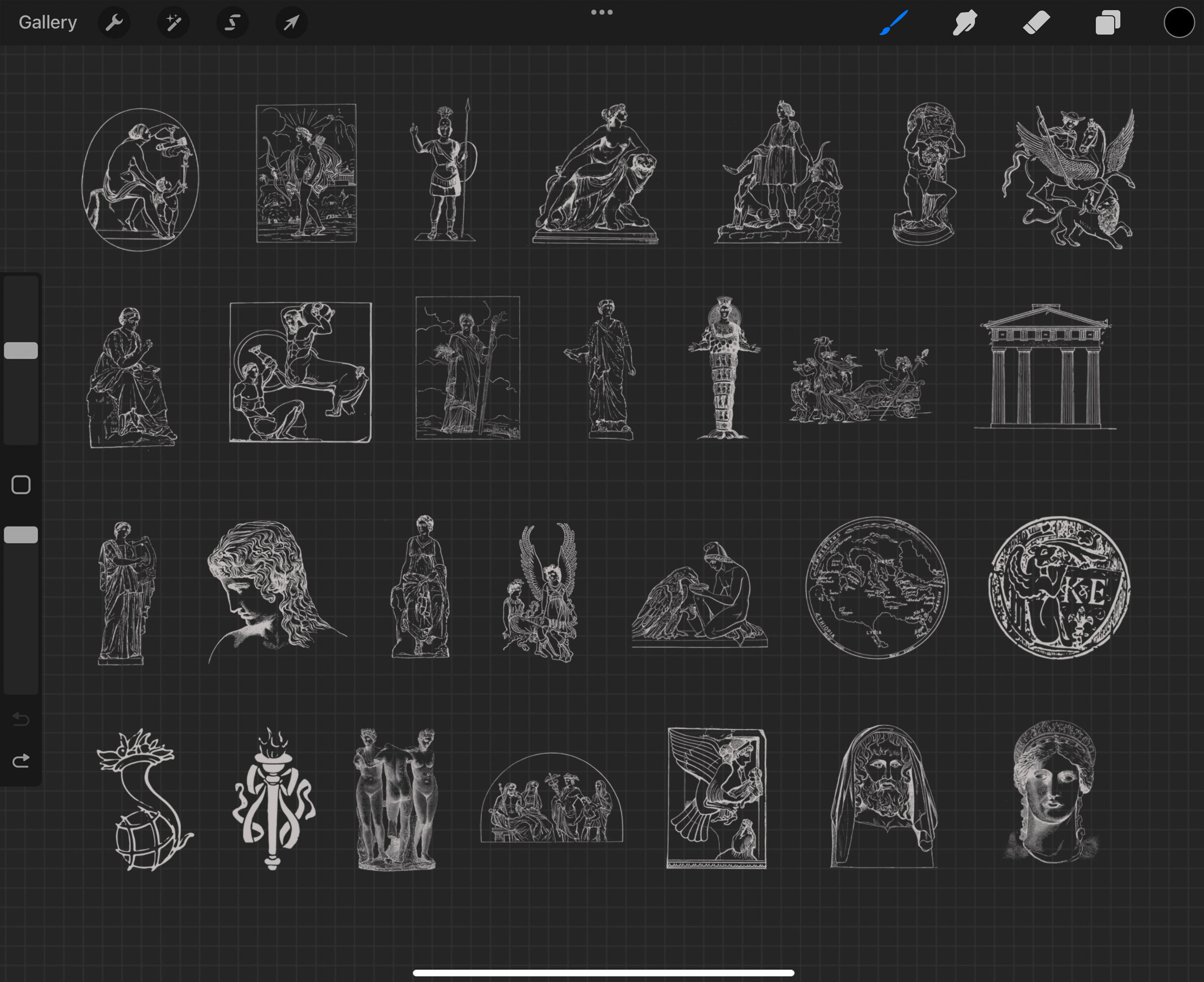 Greek Mythology for Procreate, Photoshop and Clip Studio Paint - Etsy
