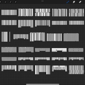 Barcode Stamp for Procreate, Photoshop Brush and Clip Studio Paint ...