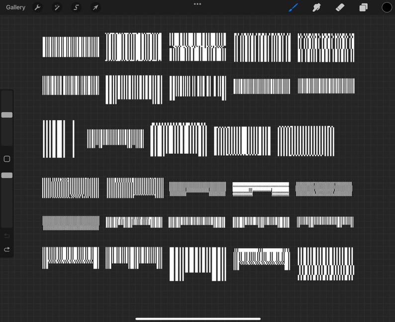 Barcode Stamp for Procreate, Photoshop Brush and Clip Studio Paint ...