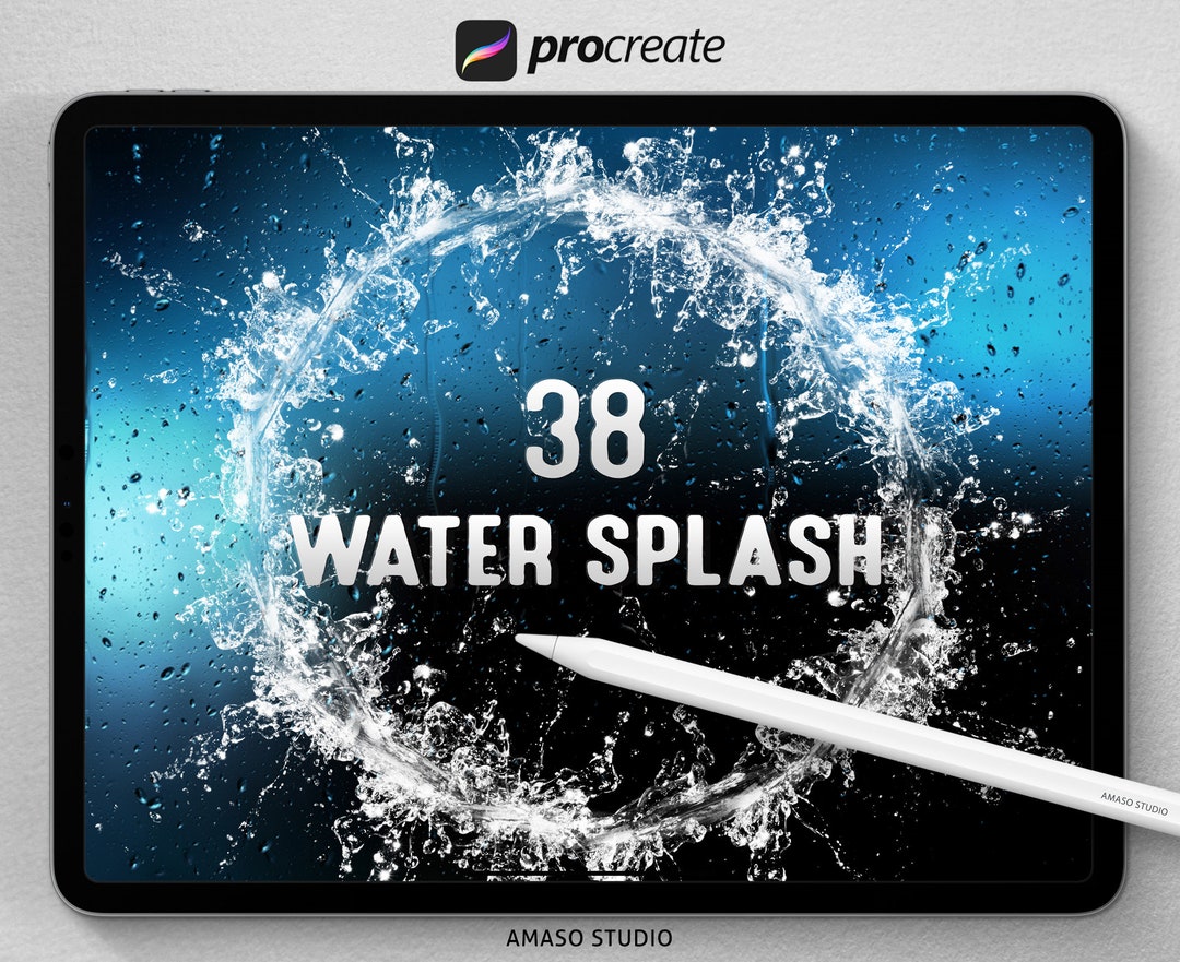 Buy Water Splash Procreate Stamp, Procreate Water Brush, Procreate ...