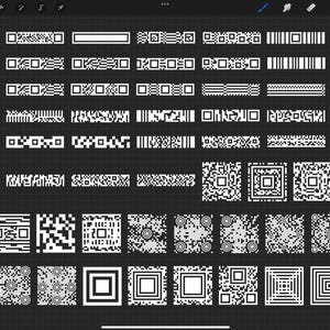 Barcode Stamp for Procreate, Photoshop Brush and Clip Studio Paint ...