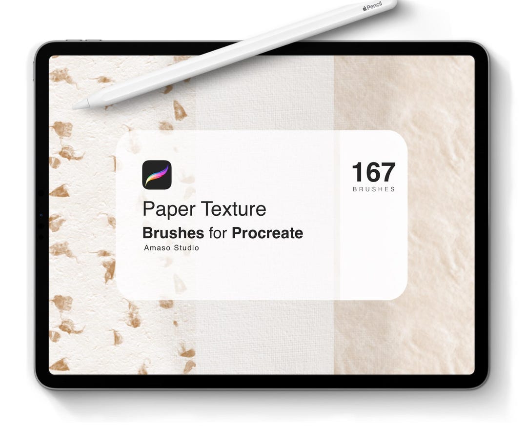Paper Texture Brushes for Procreate | Realistic Paper Textures for ...