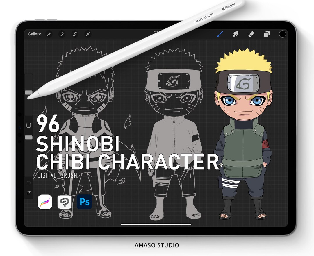 Shinobi Chibi for Procreate, Photoshop Brush and Clip Studio Paint ...