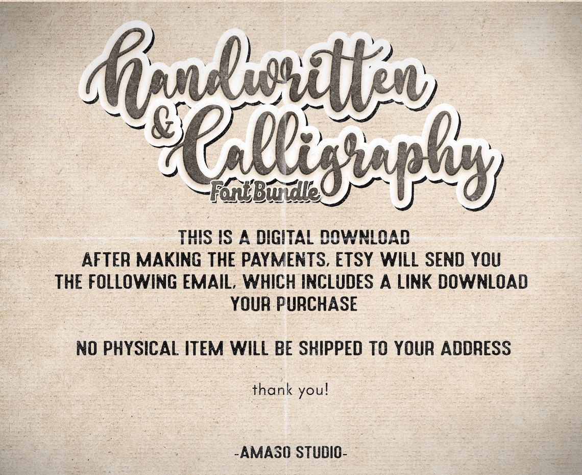 Handwritten and Calligraphy Font Bundle, Over 160 Classic and Timeless ...