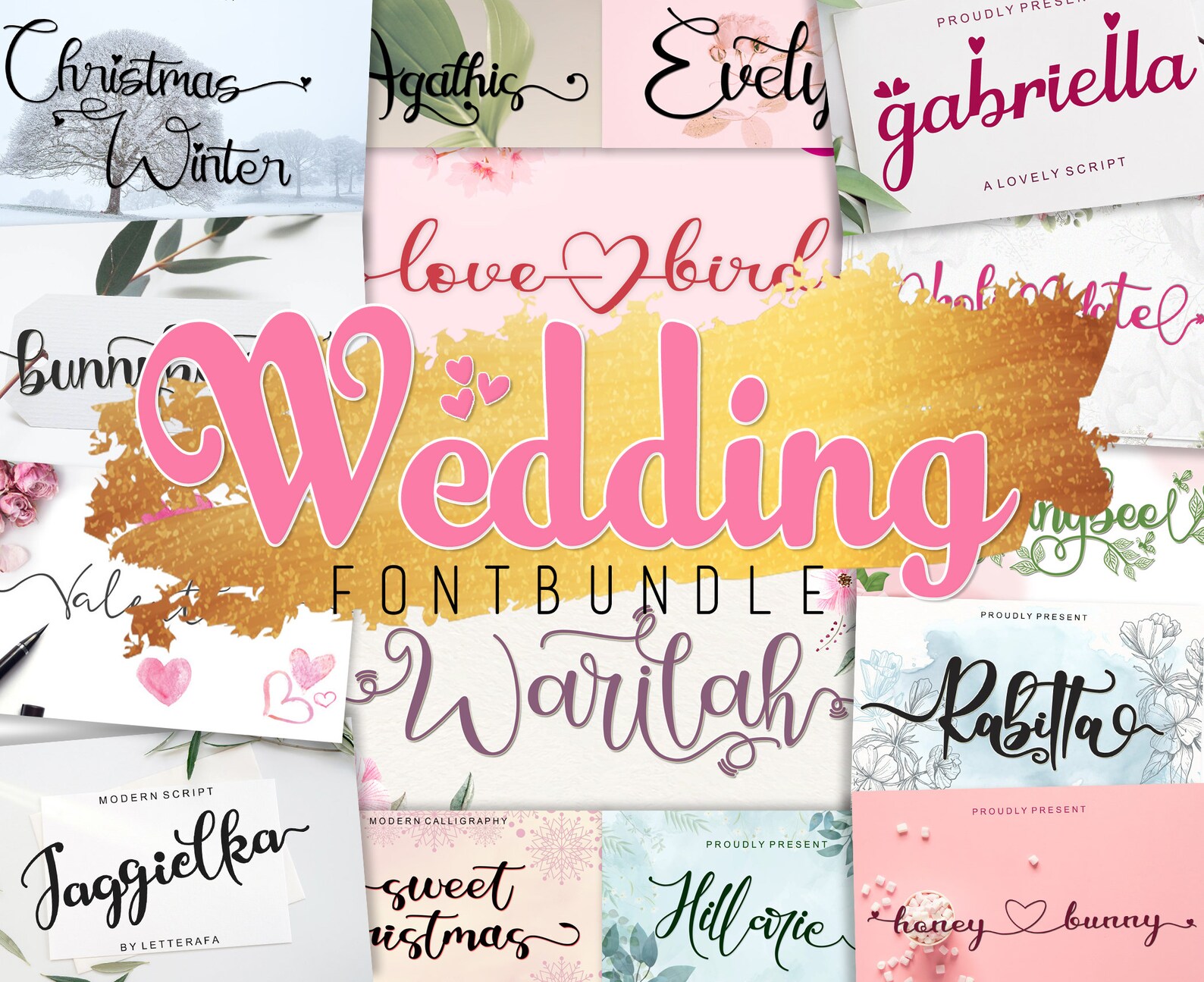 Wedding Fonts Bundle, Over 120 Fonts - Etsy