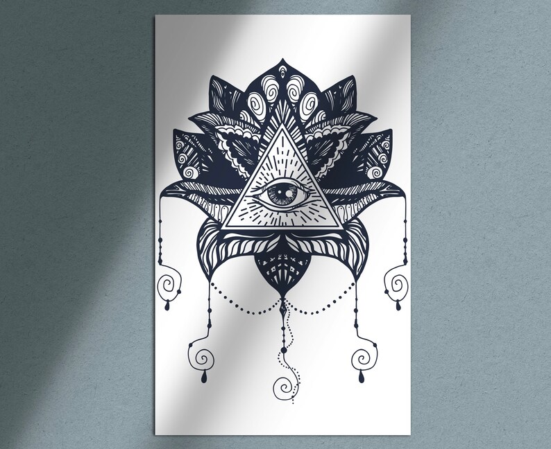 12 Magic Lotus SVG Clipart, Eyes Conspiracy Cut Files - Etsy