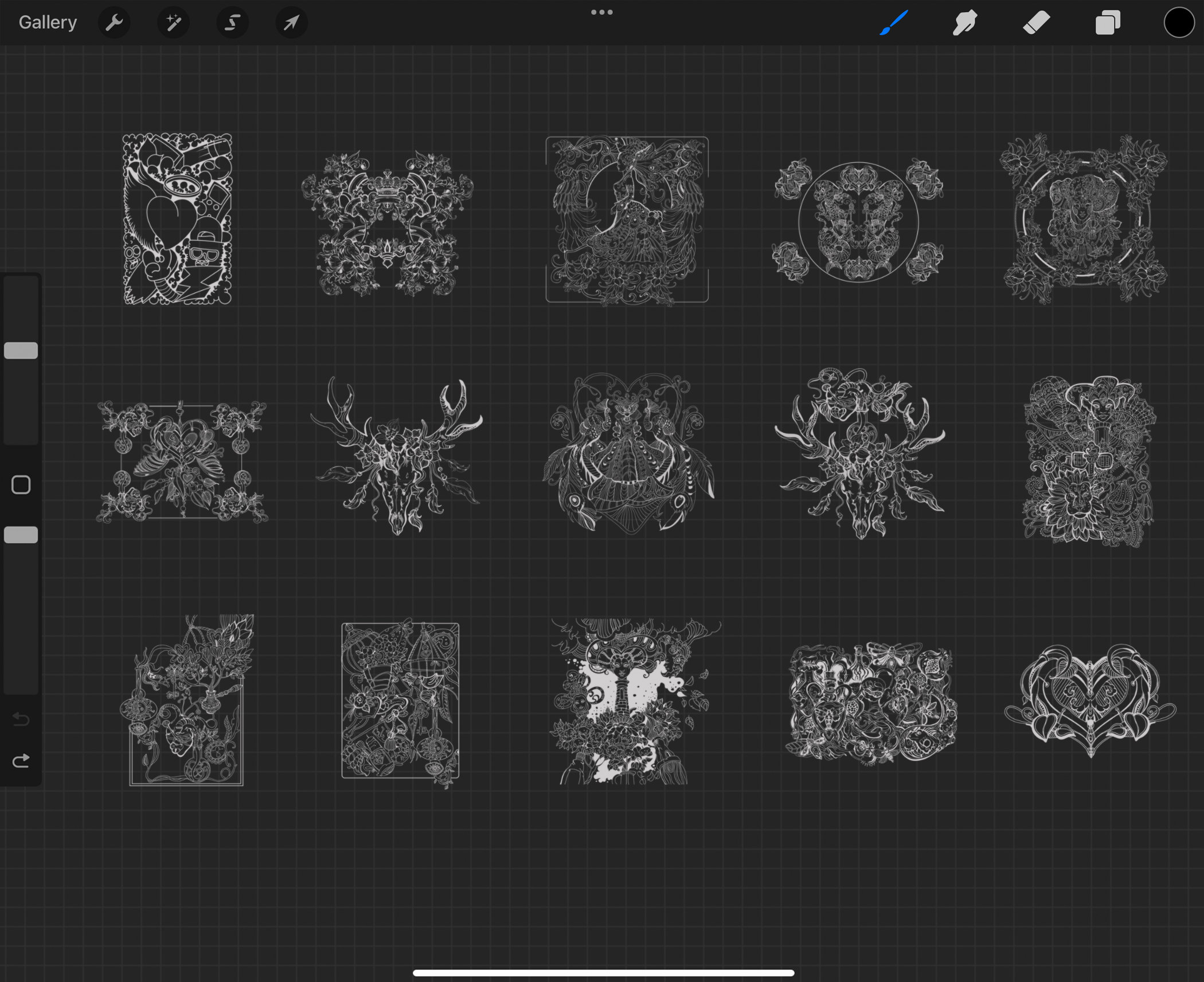 Art Doodle Coloring Page for Procreate, Photoshop and Clip Studio Paint ...