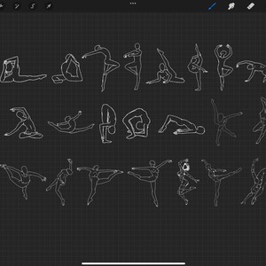 Dance Poses for Procreate, Photoshop Brush and Clip Studio Paint Brush ...