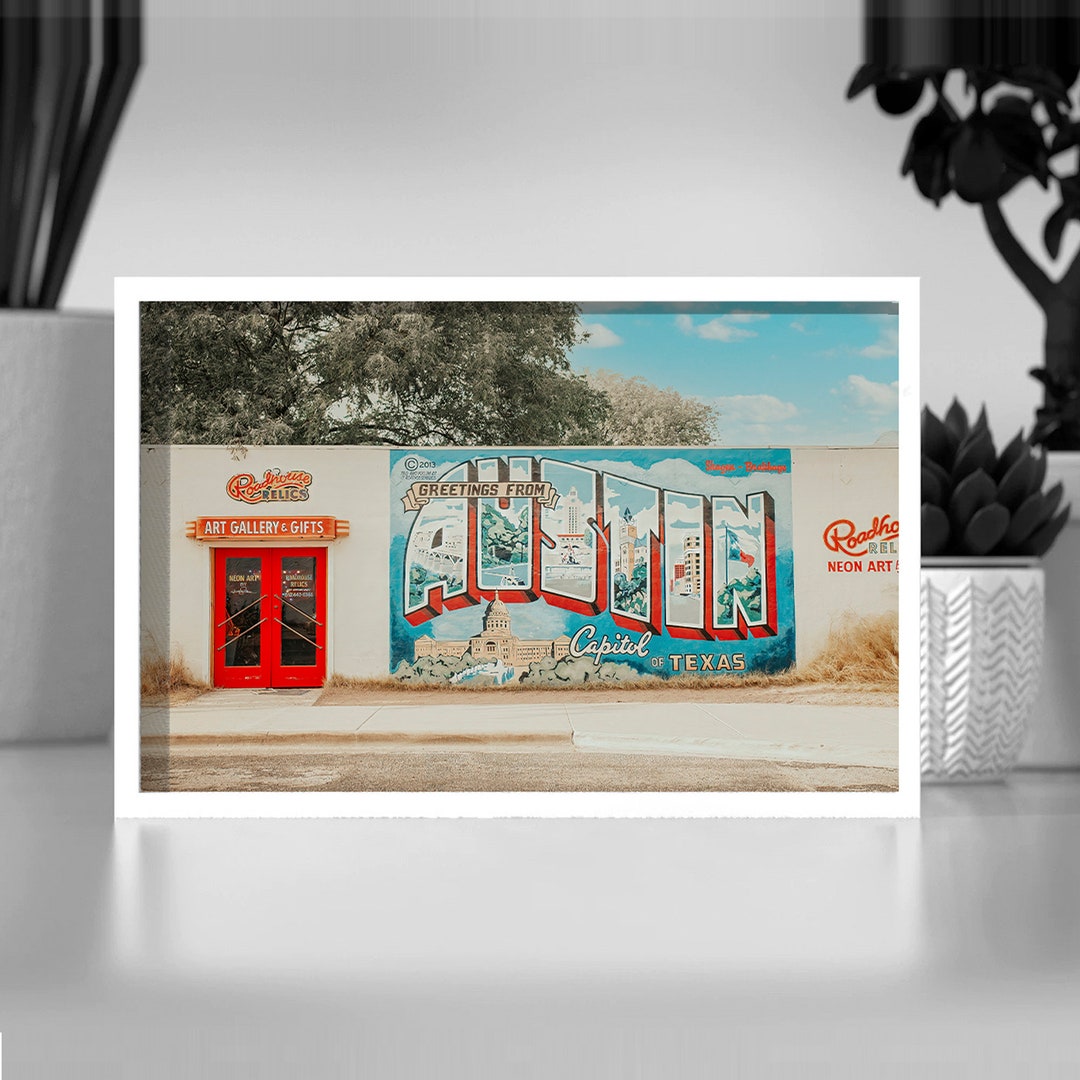 Greetings From Austin Print, Austin Texas Print, Texas Photography ...