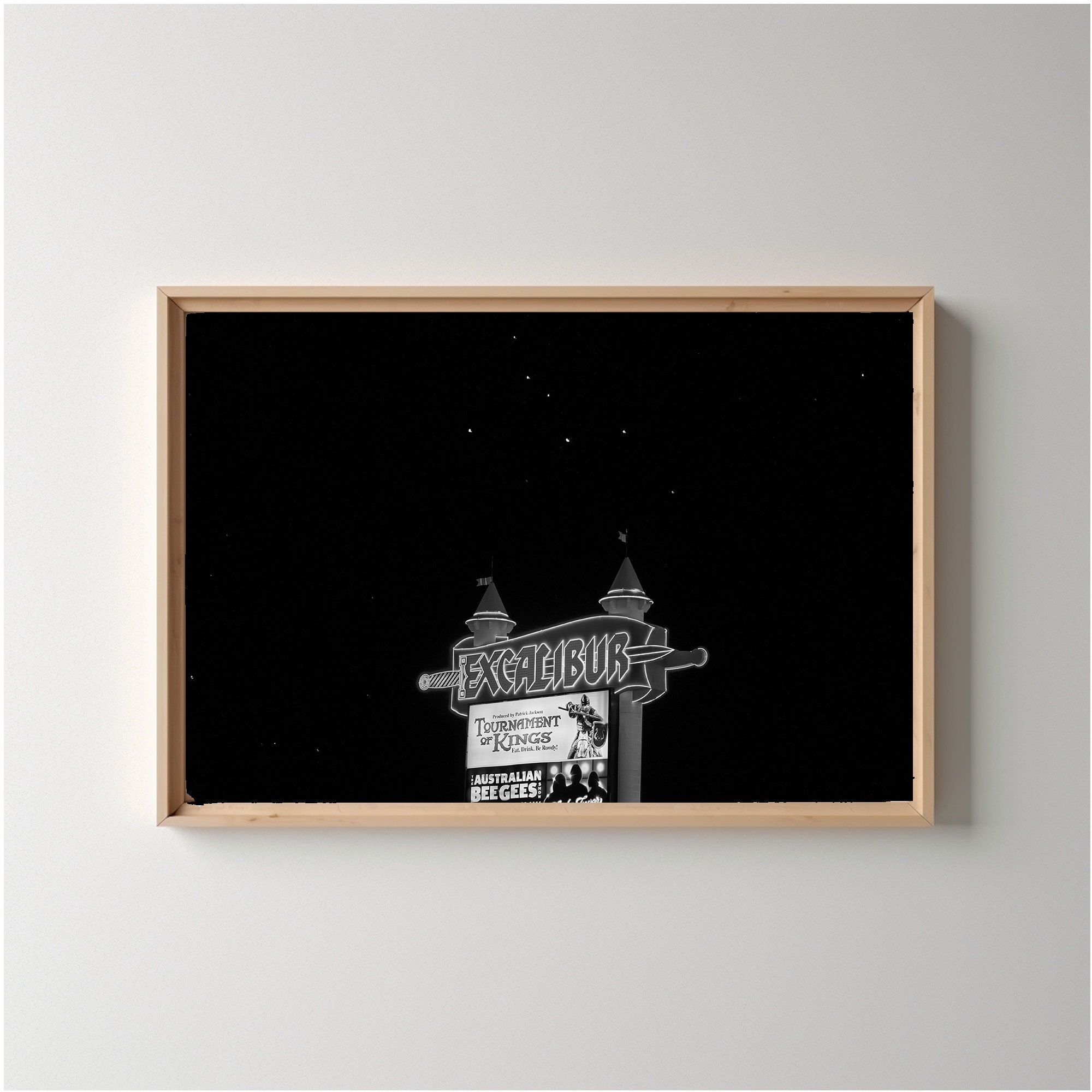 Las Vegas Excalibur Hotel Neon Sign Print: Vintage Vegas Photography - Etsy