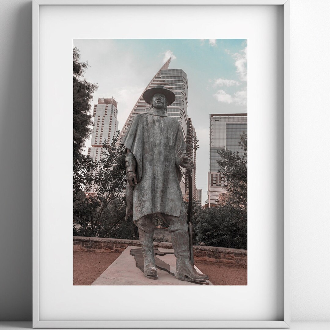 Austin Texas Print, Stevie Ray Vaughan Statue, Texas Photography ...