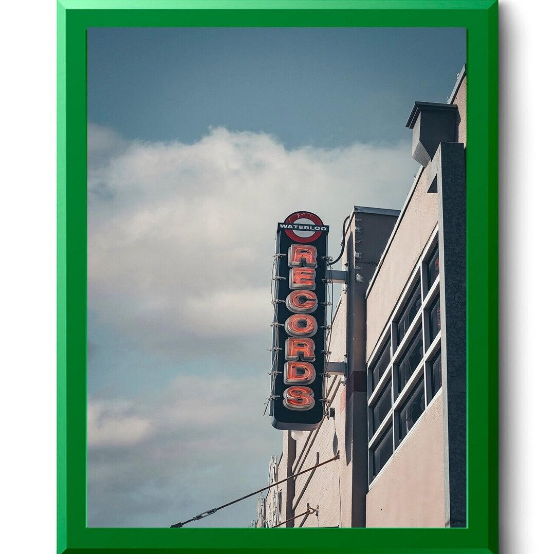 Waterloo Records Austin Texas Print: Neon Sign Photography - Etsy