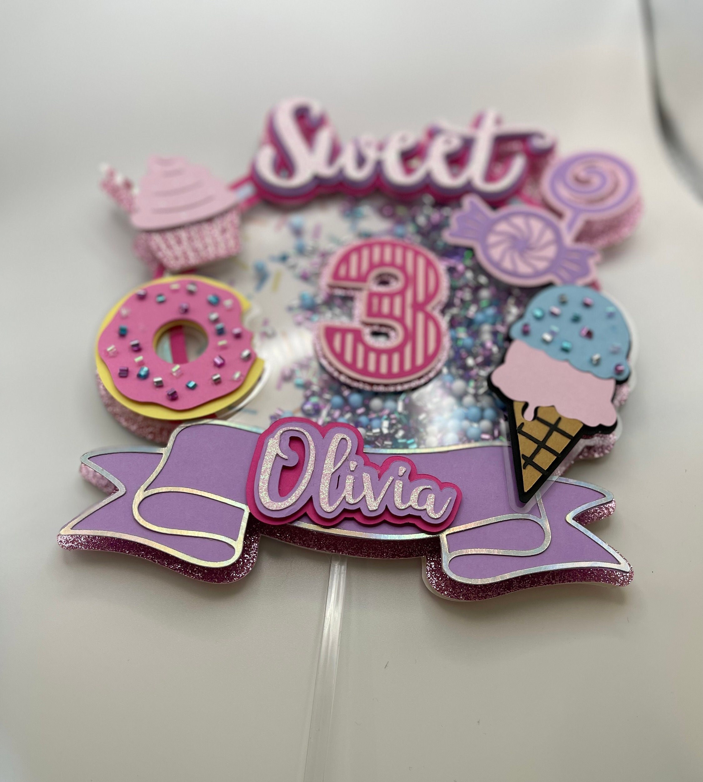 Cake Topper Candyland Birthday, Sweet Cake Topper, 3D Cake Topper With ...