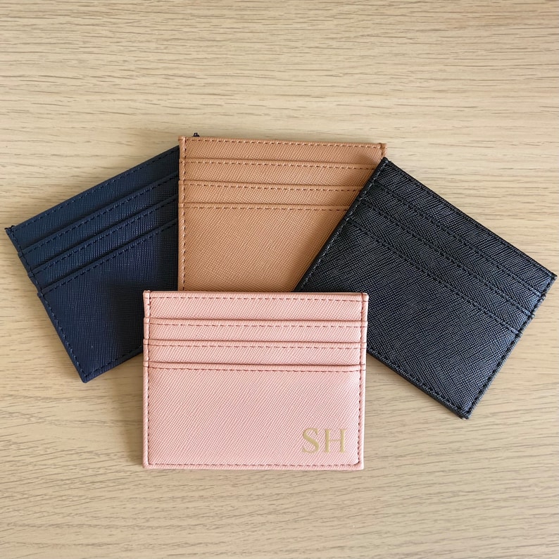 Personalised Card Holder, PU Leather Card Holder, Slim Card Holder ...