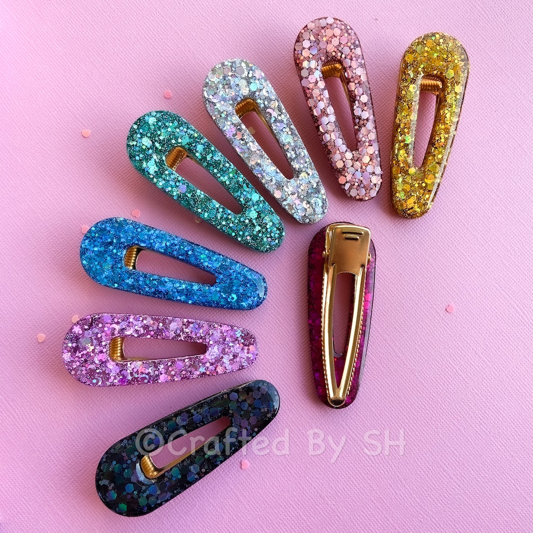 Resin Hairclip, Resin Barrett, Glitter Hair Clips, Hair Accessory ...