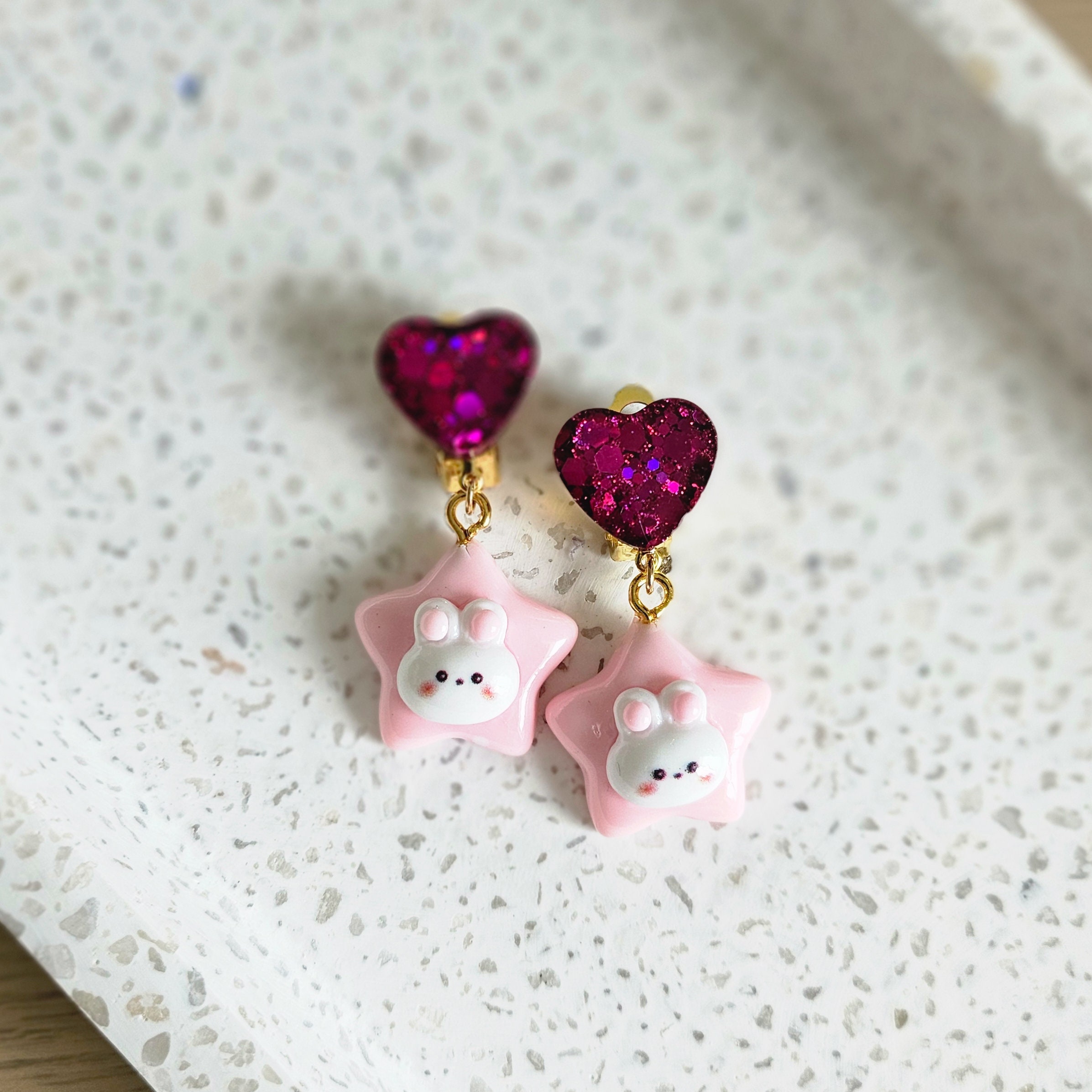 Clip on earrings cute store