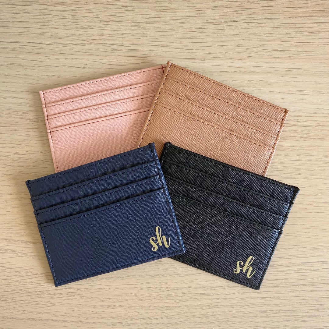 Personalised Card Holder, PU Leather Card Holder, Slim Card Holder ...