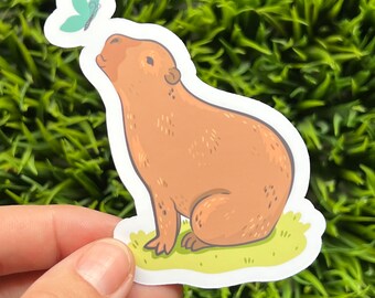 Capybara Sticker, Caoybara, Cute Capybara, Capybara Gift, Kiss-cut ...