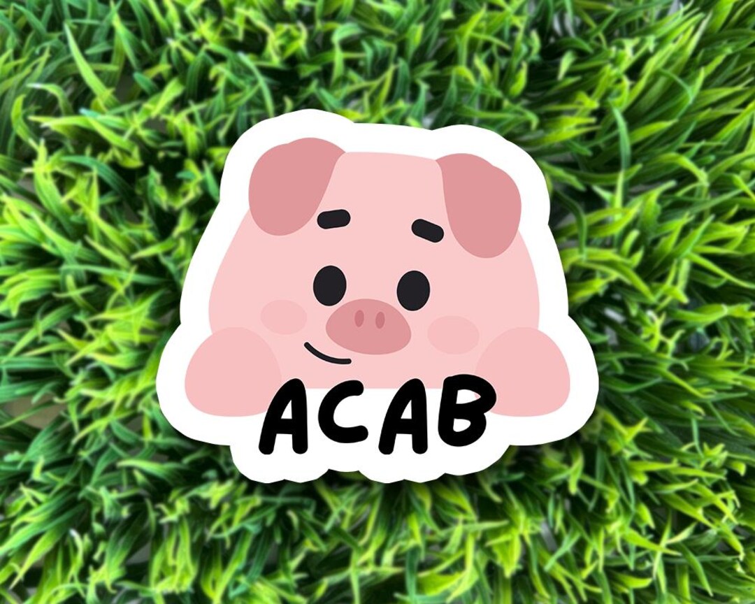 ACAB Pig Matte Vinyl Sticker - Etsy