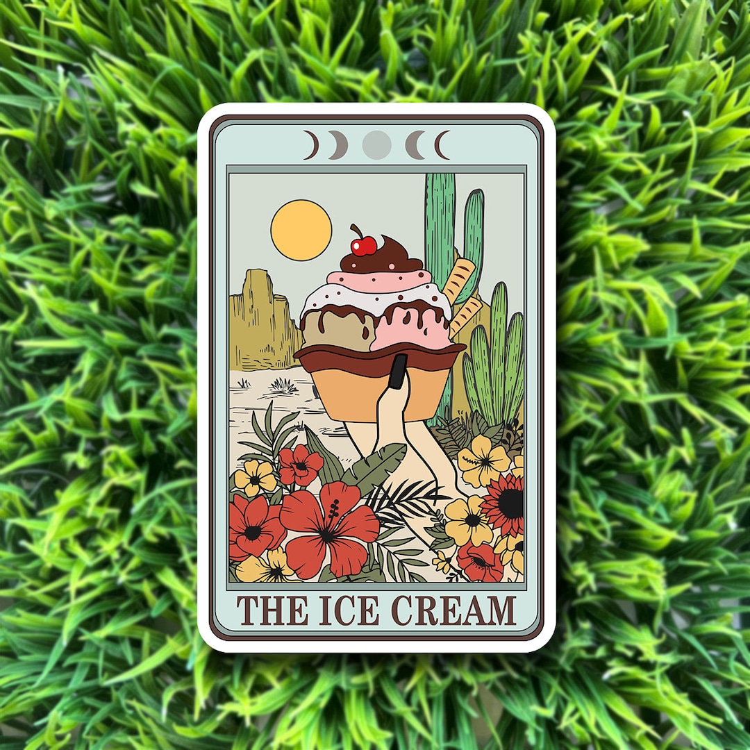 Tarot Card Sticker | the Ice Cream - Etsy