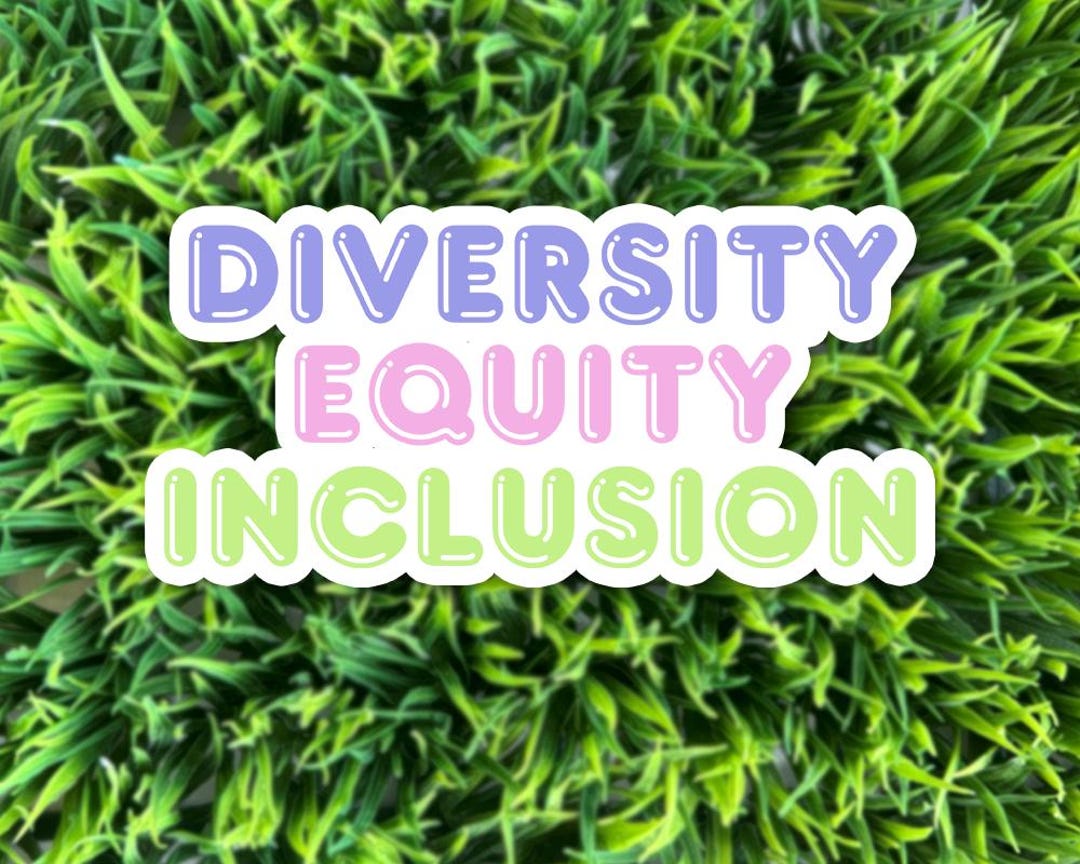Diversity Equity Inclusion DEI / Democrat Liberal Matte Vinyl Sticker ...