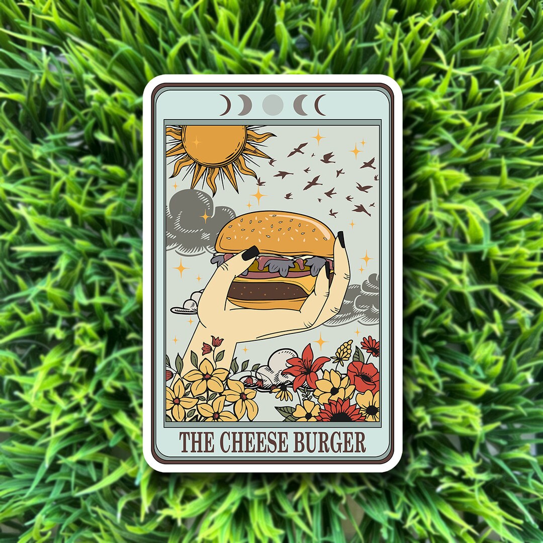 Tarot Card Sticker | the Cheese Burger - Etsy