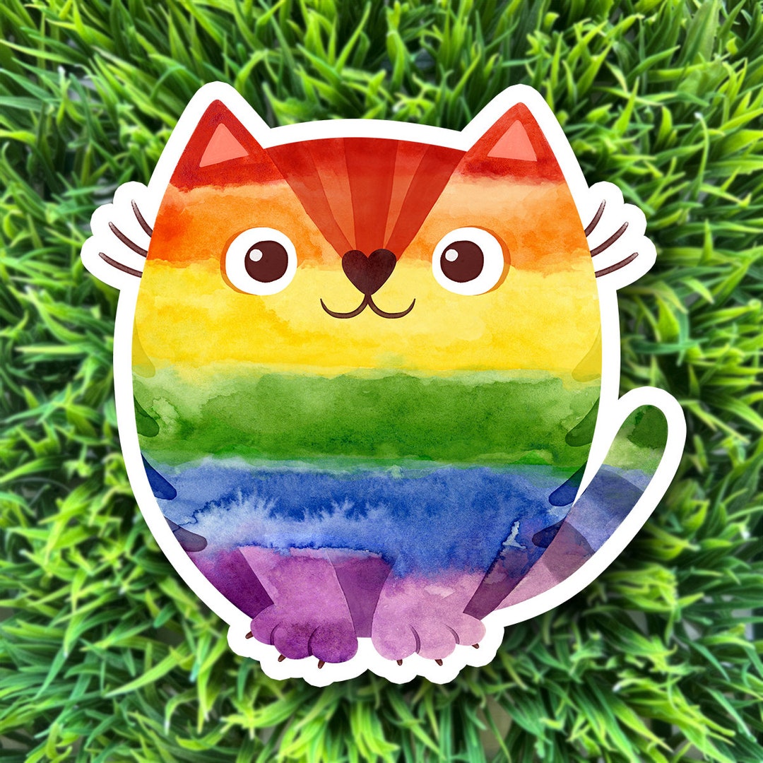 Pride Cat Pride Sticker - Etsy