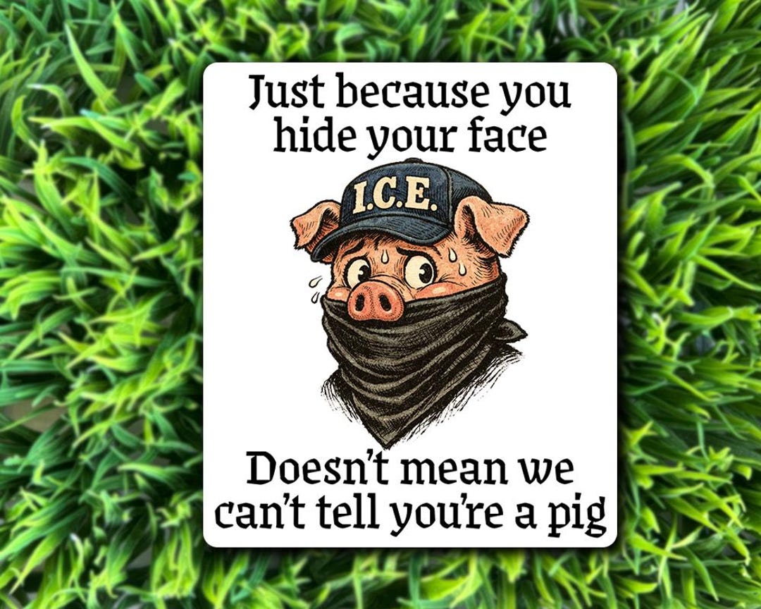 Just Because You Hide Your Face / Anti-ice Vinyl Matte Sticker - Etsy
