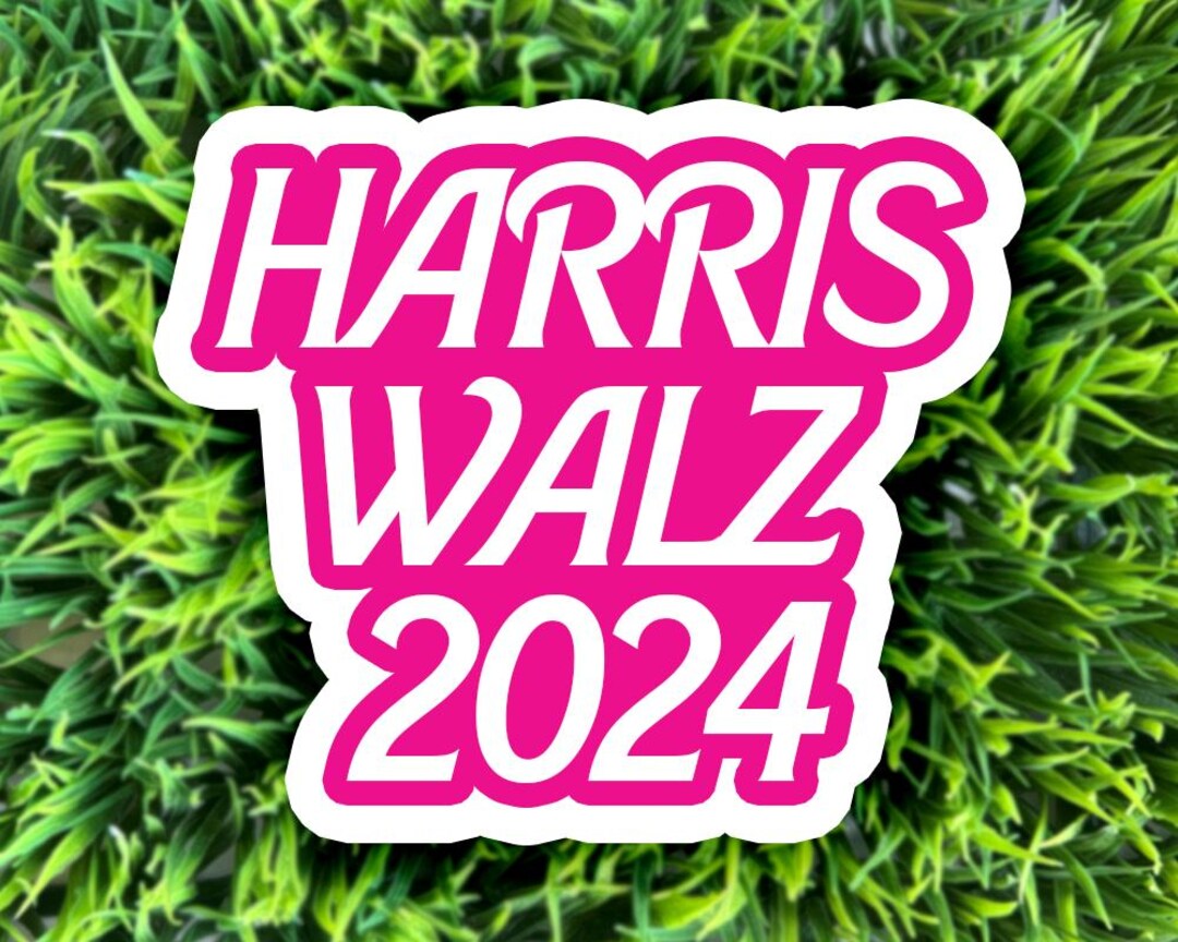 HARRIS WALZ 2024 Barbie Sticker / Election Democrat Vinyl Sticker - Etsy