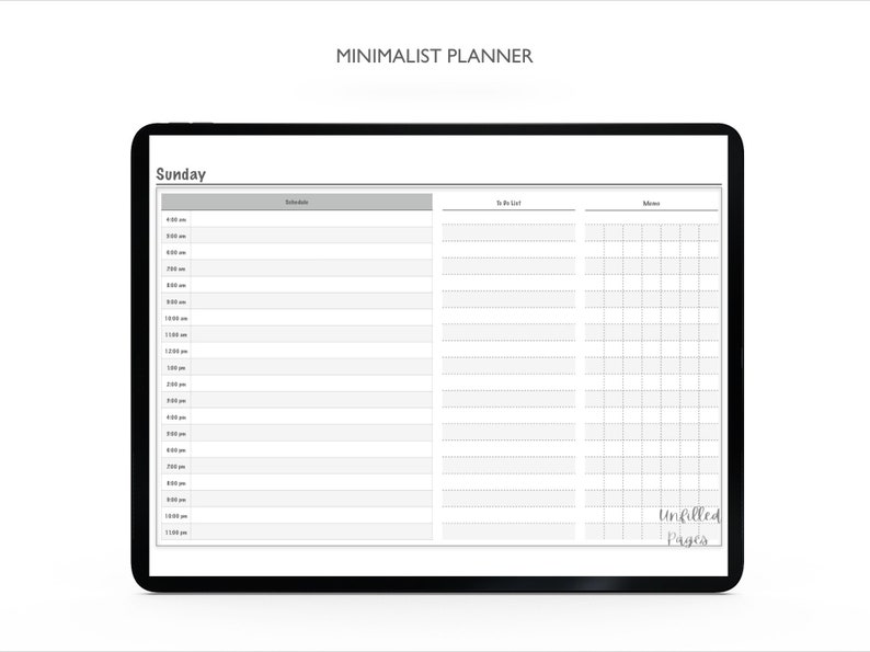 Minimalist Printable Daily Planner - Etsy