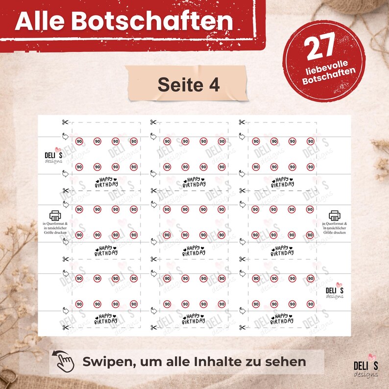 Duplo 90th Birthday Banners | PDF Template for Printing and DIY ...