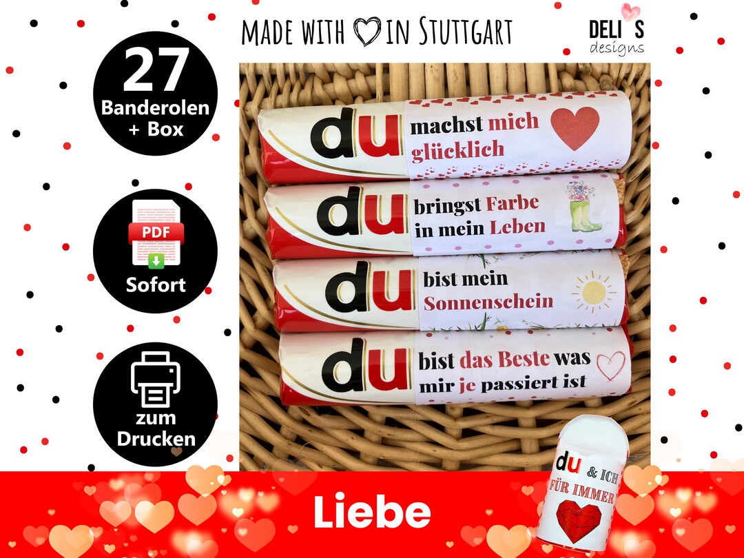 Duplo Banderoles Love, Personal Gift for Her, Declaration of Love for ...