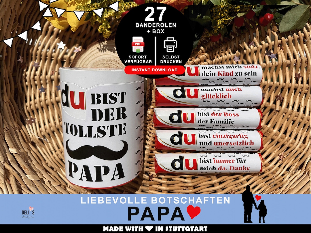 Duplo Banderoles Dad, Personal Gift Father's Day, Loving Message, Make ...