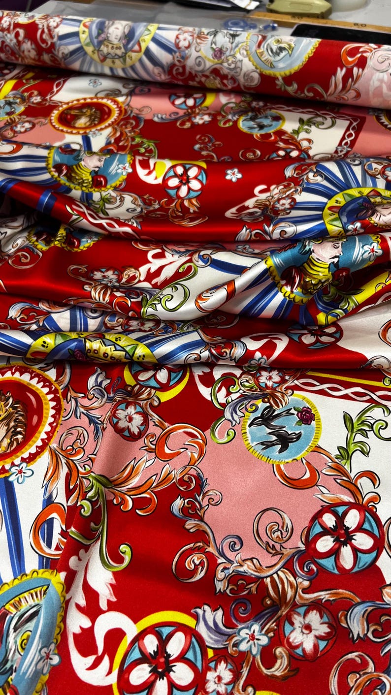 Italian Pure Silk Charmeuse Premium High Quality Fabric/ Designer ...
