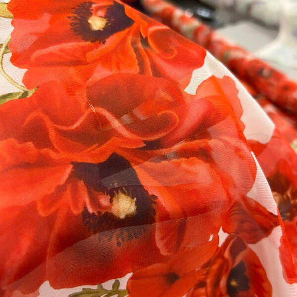 Poppy Fabric - Etsy Canada