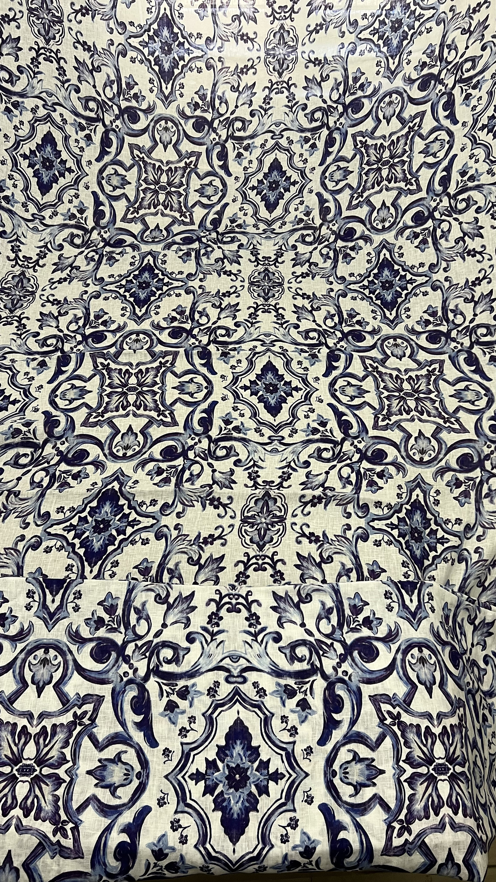 Italian Pure Linen High Quality Premium Fabric / Designer Maiolica ...