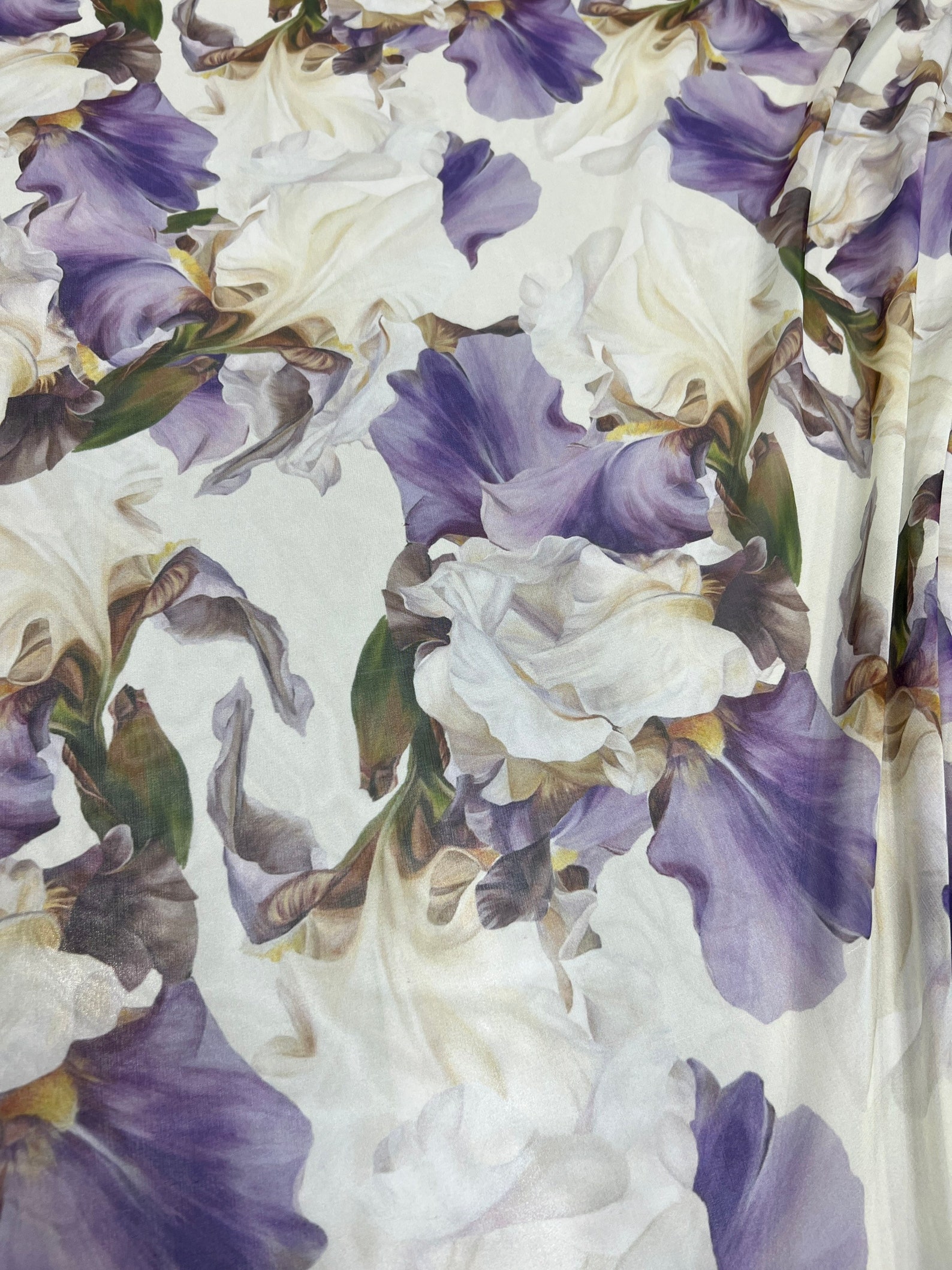 Italian Pure Silk Chiffon Premium High Quality Fabric/ Designer Floral ...