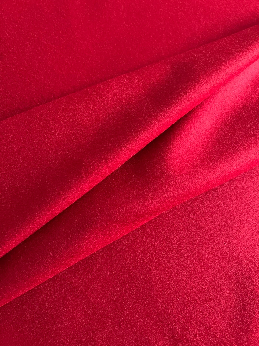 Red CASHMERE Wool Fabric Red Coating or Jacketing Material - Etsy