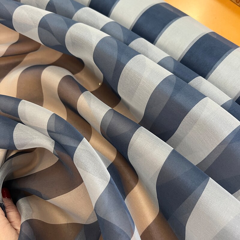 Stripe Silk Fabric - Etsy