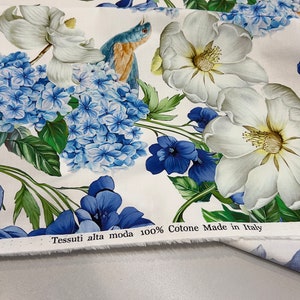 Italian Premium Designer High Quality Cotton Fabric/ Exclusive Floral ...
