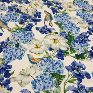Italian Premium Designer High Quality Cotton Fabric/ Exclusive Floral ...