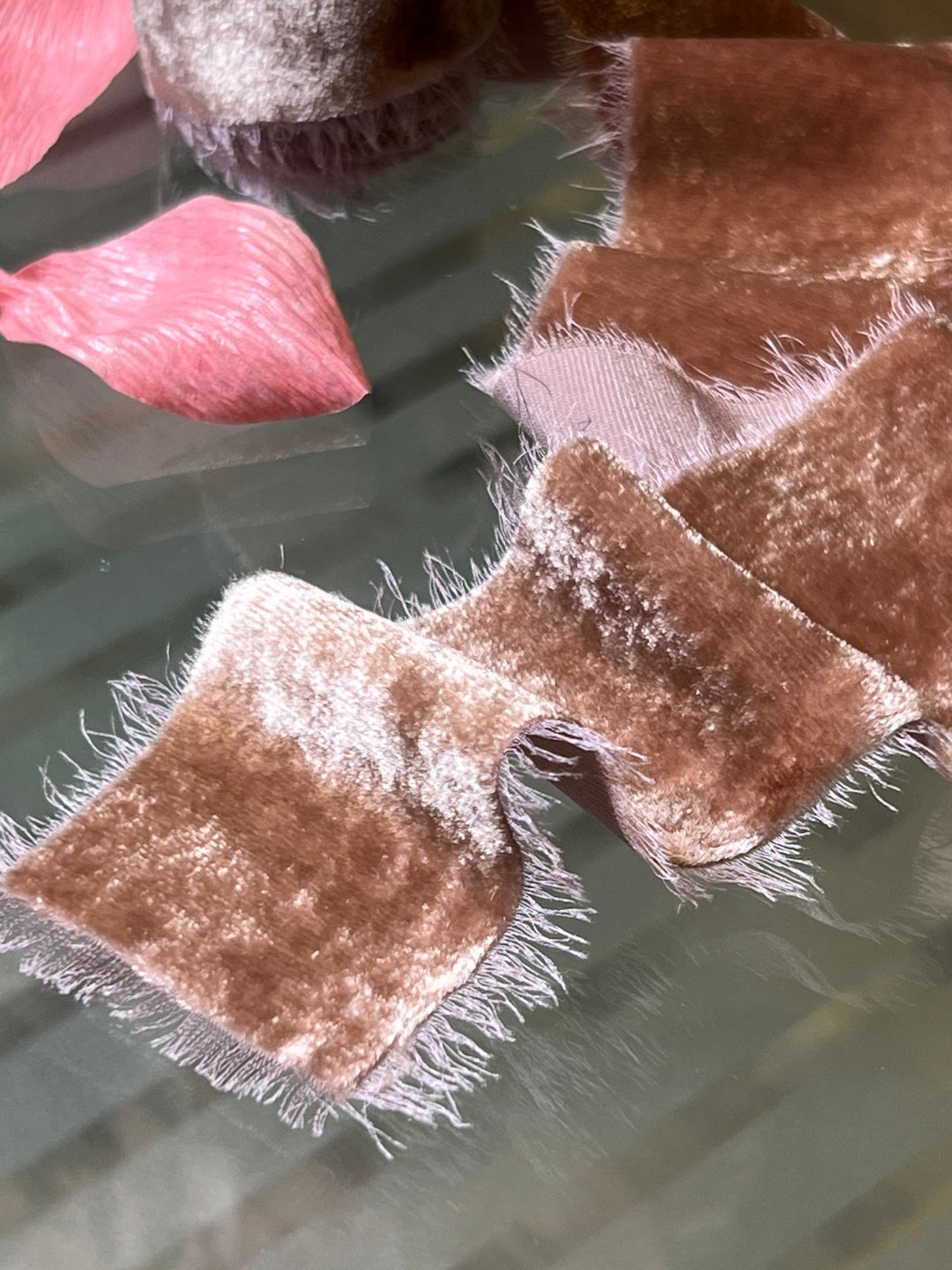 SILK Velvet Ribbon, Luxury Ribbons, Handmade Silk Ribbon, Bouquet Gift ...