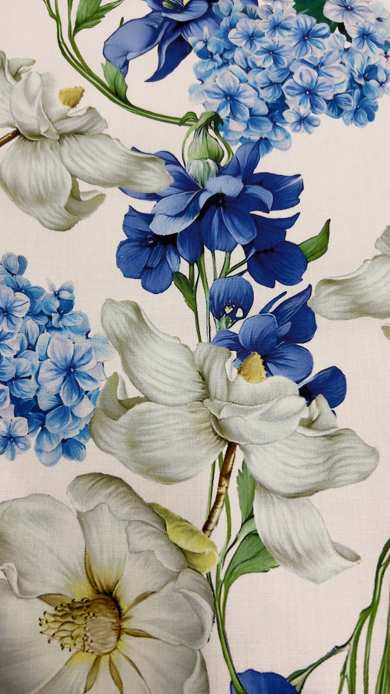 Italian Premium Designer High Quality Cotton Fabric/ Exclusive Floral ...
