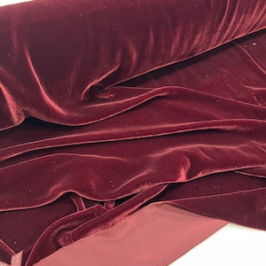 Italian Pure Silk Velvet High Quality Premium Fabric/ Designer Dark ...