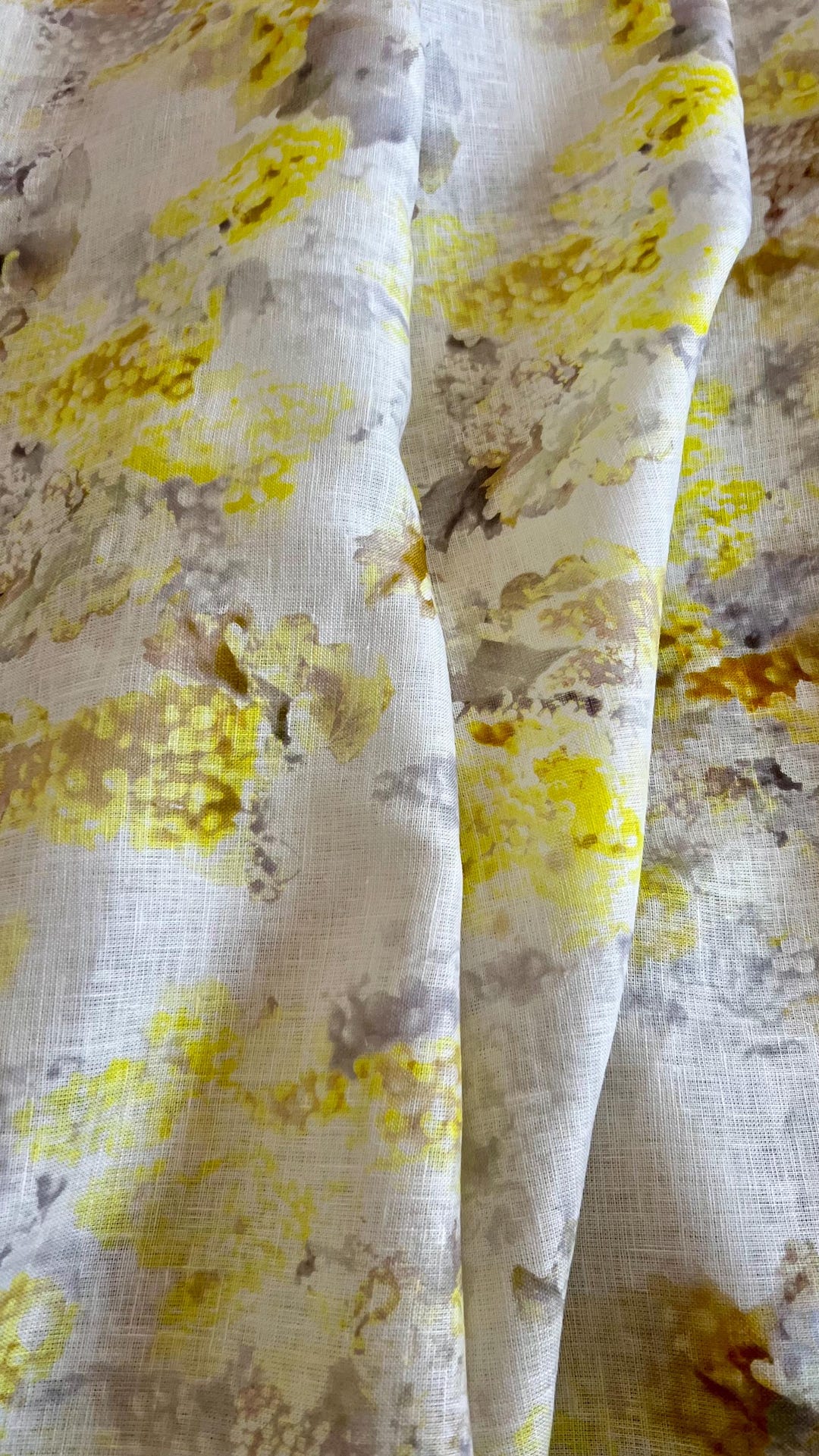 Italian Pure Linen High Quality Premium Fabric/ Designer Floral Print ...