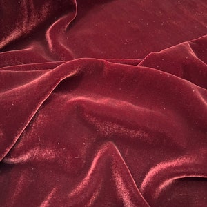 Italian Pure Silk Velvet High Quality Premium Fabric/ Designer Dark ...