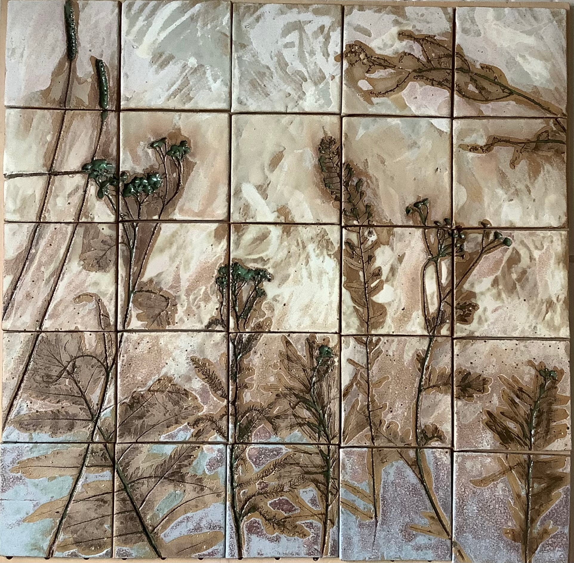 Tile Set First Frost, Hand-made Ceramic Tiles,hand-painted Tiles ...